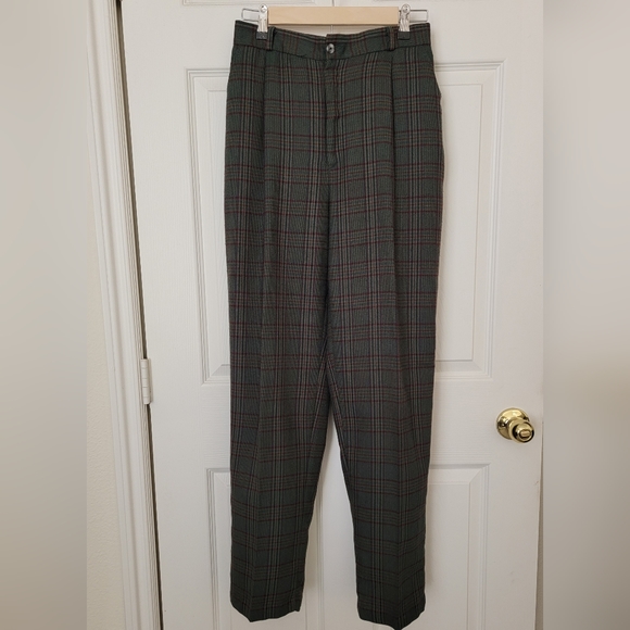 Lord Isaacs | Pants & Jumpsuits | Vintage Lord Isaacs Green Plaid ...